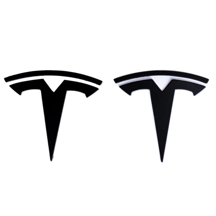 Tesla 3 emblem sort sæt – Bilprodukter.dk